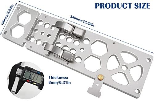 13.4inch Track Saw Square Guide Woodworking 90° Right Angle Circular Saw Guide Rail Angle Stop Accessories Compatible with Festool/Makita Guide Rail