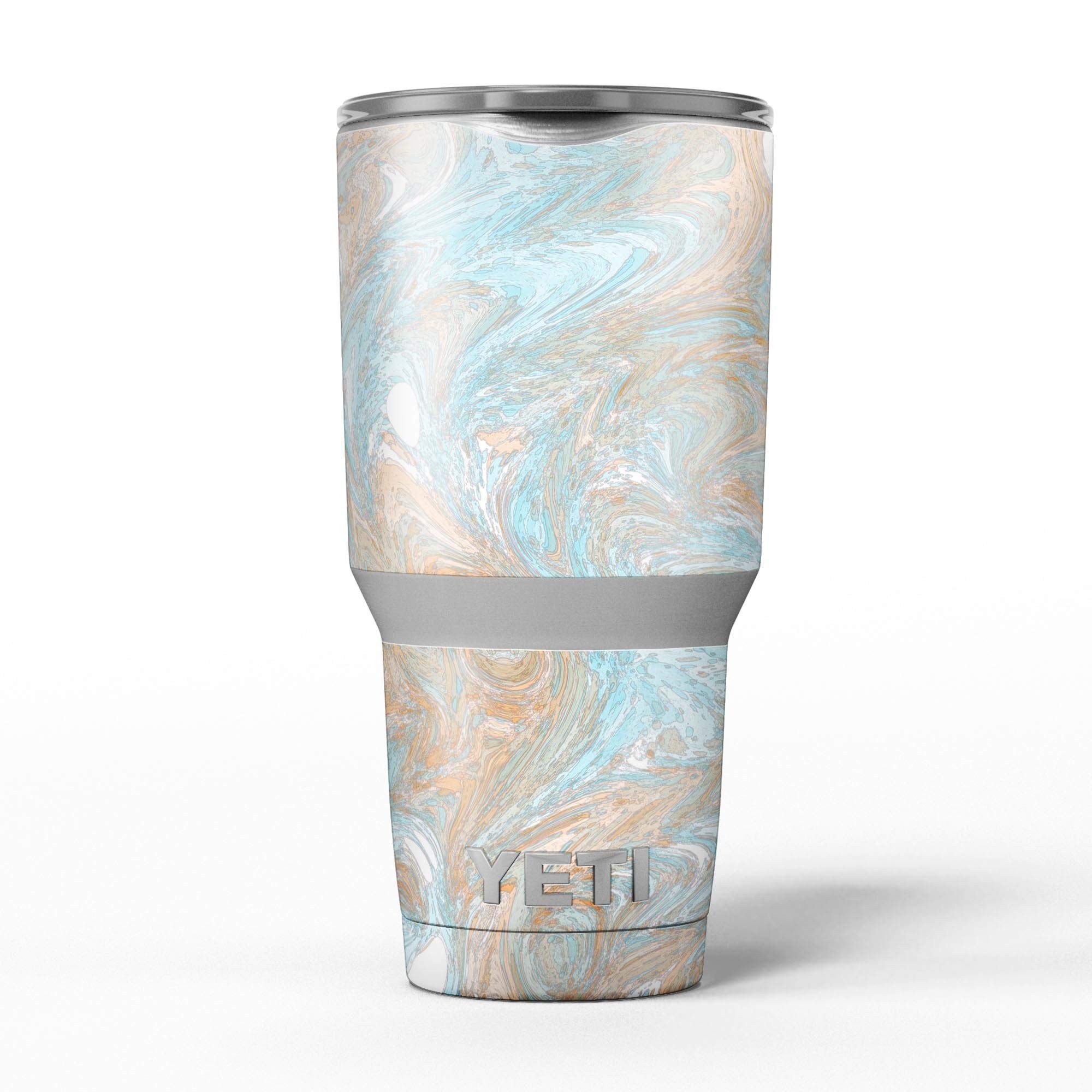 Design Skinz Slate Marble Surface V28 - Skin Decal Vinyl Wrap Kit Compatible with The Yeti Rambler Cooler Tumbler Cups