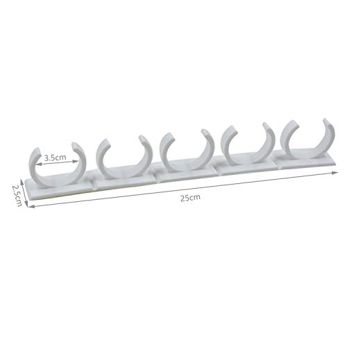 CaoXiong 4 Pack 20-Clips Wall Mounted Kitchen Spice Jar Rack,Organizer Rack,Seasoning Jar Storage Holder,Bottles Clip,Cupboard Spice Rack Shelf Cabinet Organizer Door with Adhesive Tape