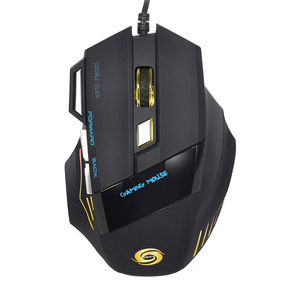 A868 Fantastic Alternating Light USB 2.0 7-Button Wired Game Mouse Black