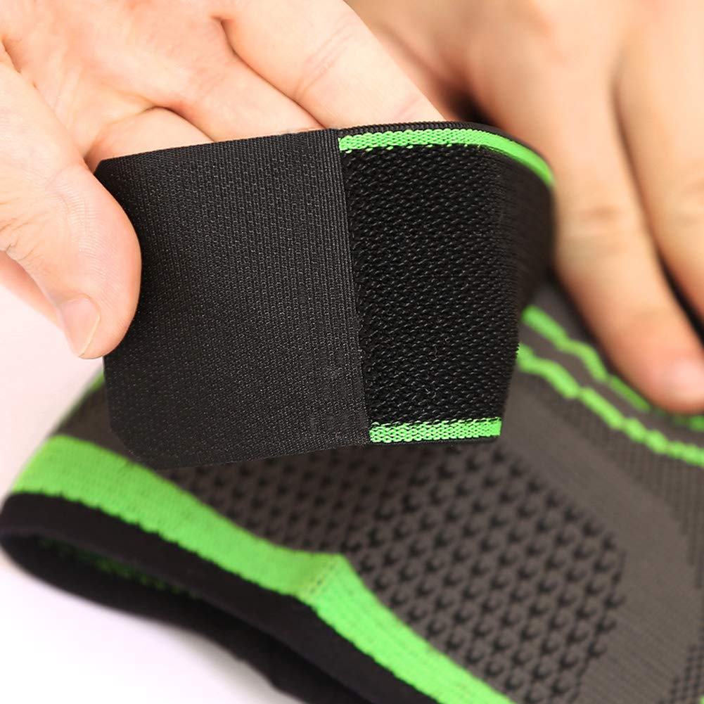 1Pair Knee Brace,Compression Support Knee Sleeve with Adjustable Strap Knee Pad for Pain Relief, Meniscus Tear, Arthritis, ACL, MCL,Suit for Running, Cycling, Tennis, Golf and Basketball (black, L)