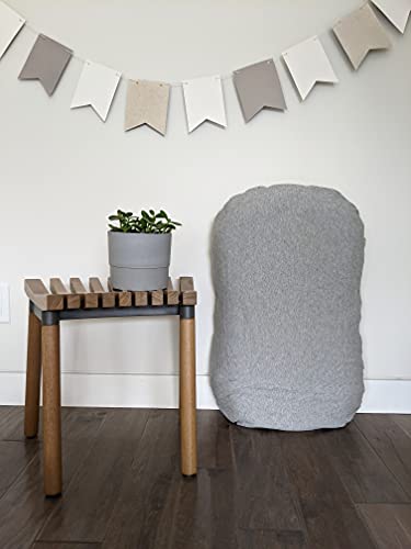 NoomiNest Baby Lounger Cover ONLY | 100% Waffle Cotton (Stone Gray)