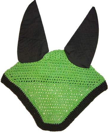 A C Horse Ear Net Crochet Fly Veil Equestrian Fly Bonnet/Veil/mask Standard Size