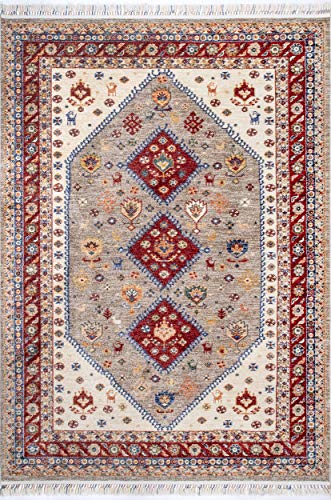 nuLOOM Romee Medallion Tasseled Runner Rug, 2' x 6', Beige