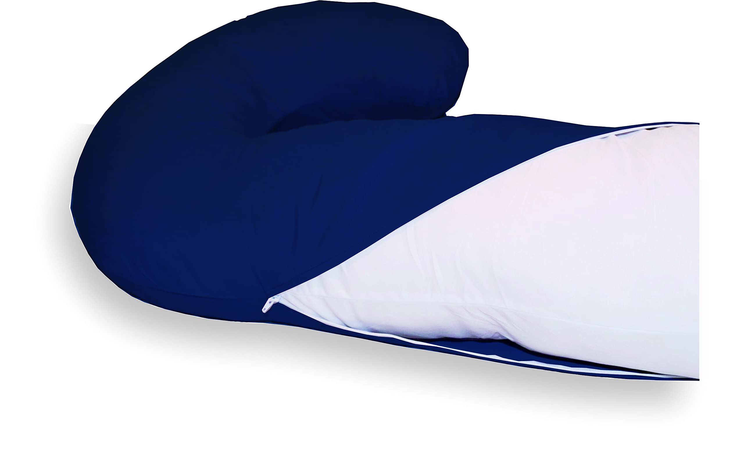 The Daisy Bee New Microfiber Zippered Replacement Maternity Body Pillow Cover (Blue)