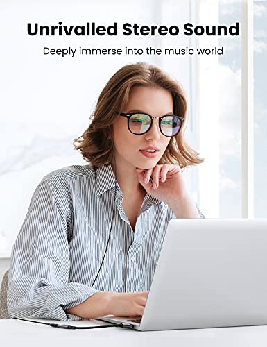 UGREEN USB A to Lightning Audio Adapter Cable MFi Certified Nylon Braided USB 3.0 Male to Lightning Female Dongle Converter Support Volume Control Mic Compatible with MacBook Computer PC Headphone
