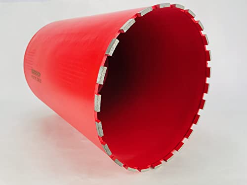 12" Inch Diamond Wet Core Drill Bit 1-1/4” Threaded by BLUEROCK Tools for Concrete Rebar Asphalt Brick Rock Masonry Hole Barrel Coring