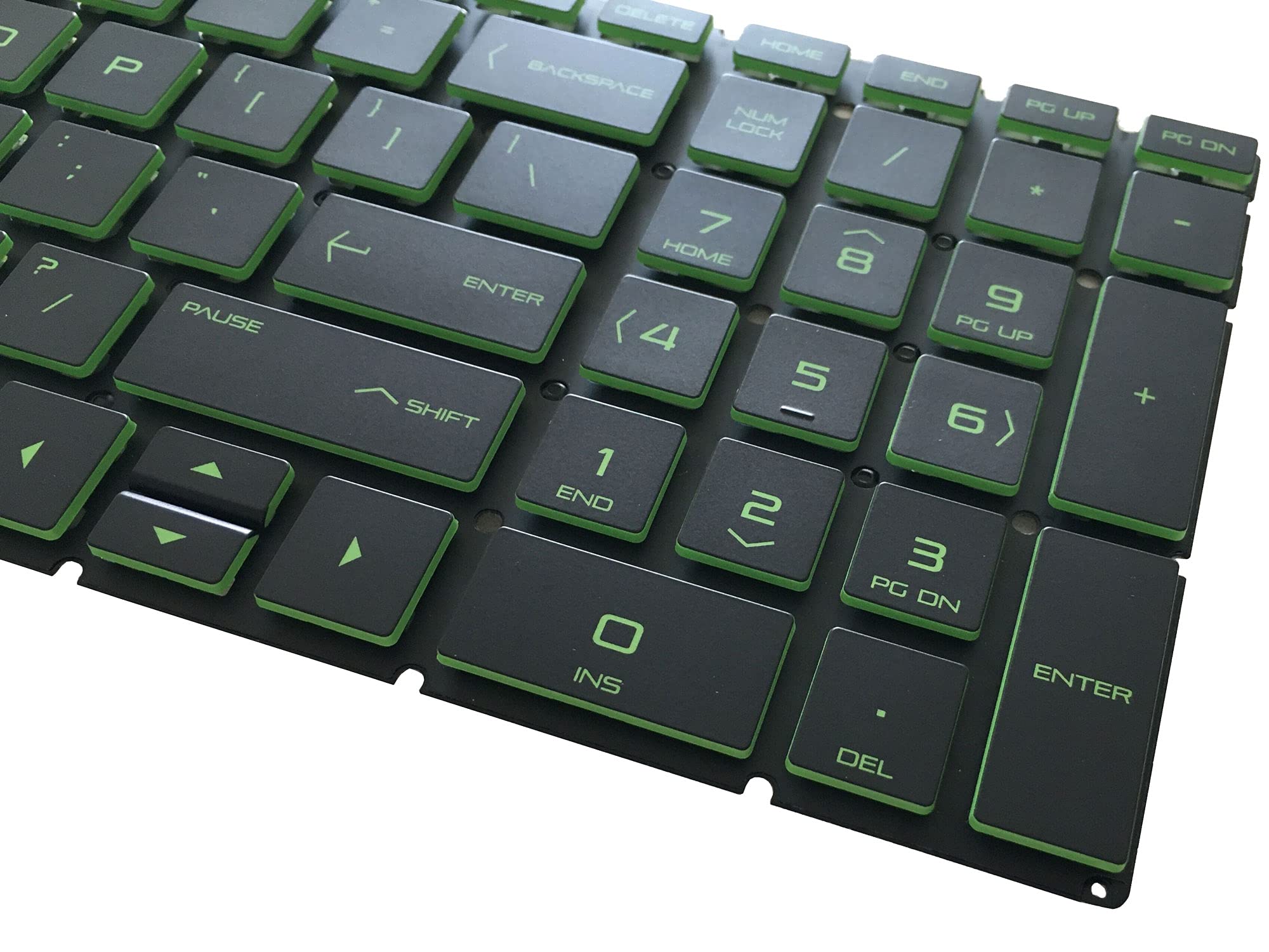 Notebook Keyboard for HP Pavilion Gaming 15-ec 15-ec0000 15z-ec000 15-ec0010nr 15-ec0013dx 15-ec1010nr 15-ec1046nr 15-ec1073dx 15-ec2021nr Green Font Backlight Keyboard Black