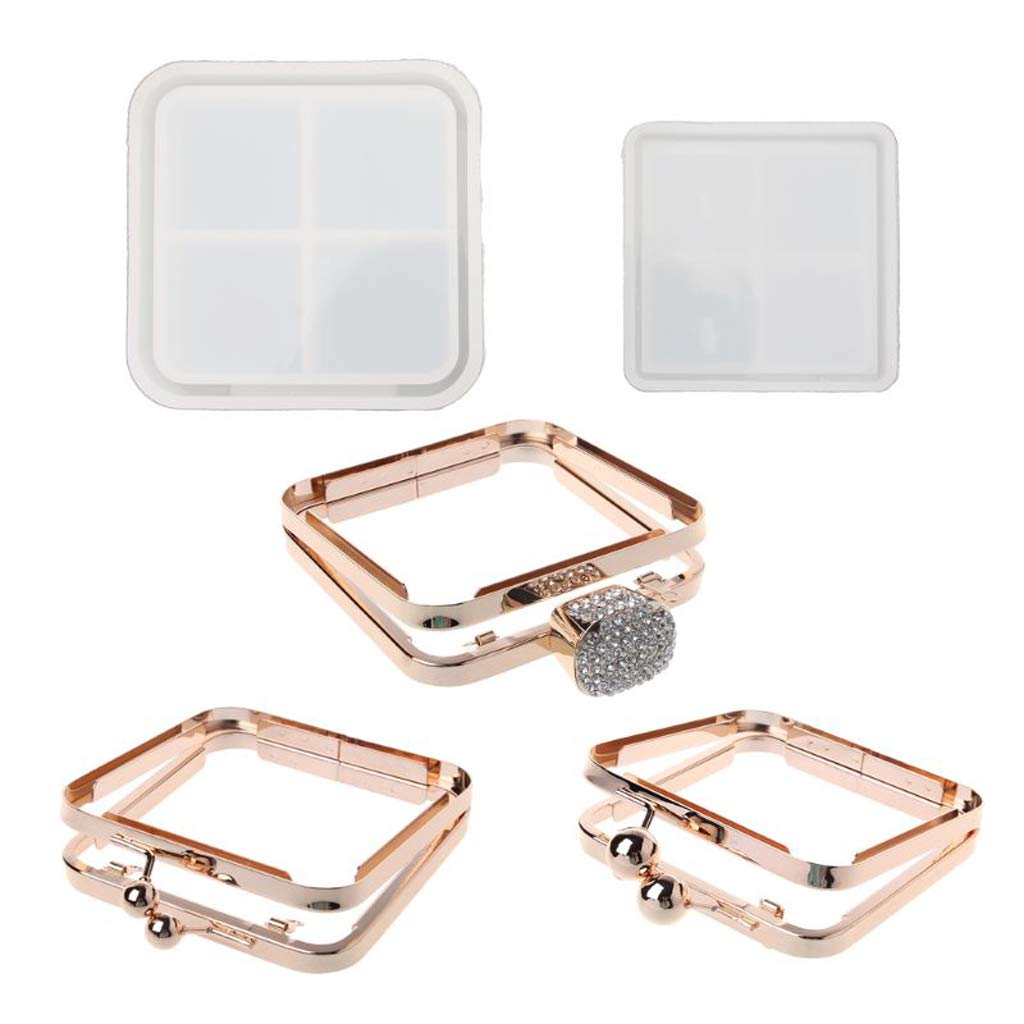 HELYZQ DIY Clear Dynamic Liquid Square Quicksand Bag Silicone Mold Resin Casting Craft