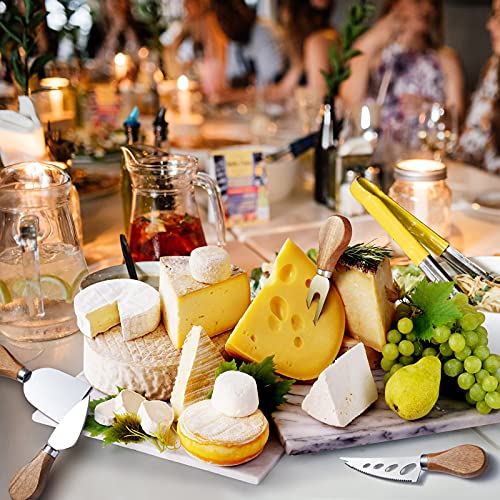 HyChill Cheese Knife Set 6-piece Cheese Knife with Acacia Wood Handle Stainless Steel Cheese Slicer Cheese Cutterā¦