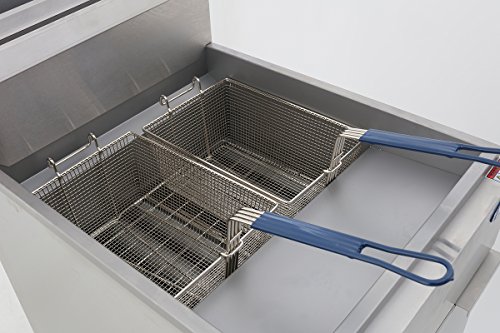 Atosa USA ATFS-75 (High BTU 150k) Heavy Duty 75 lbs Stainless Steel Deep Fryer - Propane
