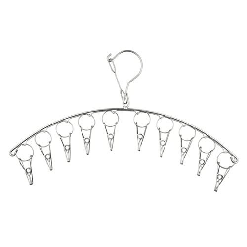 4 pcs Hangers for Clothes Drying Rack for Clothes Clip Hanger Sock Hanger Clip Stainless Steel Socks Hanger Clip drip Hanging Rack Clothes Hanger Drying Hook for Sock Coat Hanger Zerodeko