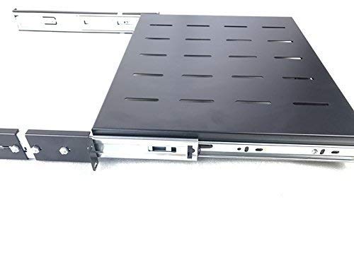 Ares Vision 250mm 1U Heavy Duty Steel 19'' Wide Sliding Shelf for 400MM Server Cabinet. 2 Pack