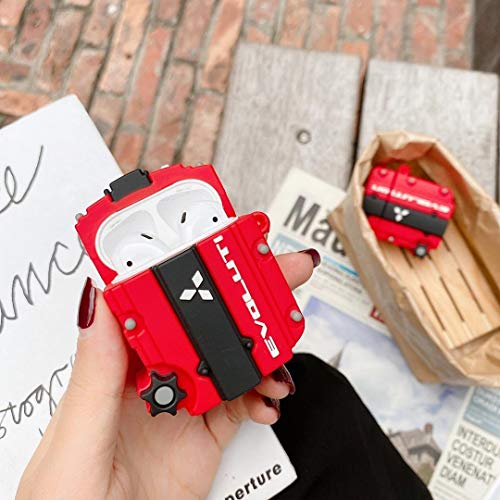 JDMTuning Evolution β4G63 Apple Airpods Engine Silicone Case Cover for Protection Fits 1st Gen and 2nd Gen Wireless Charging