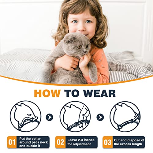 3 Packs Calming Collar for Cats, Pheromone Calm Collar Long-Lasting 30 Days Efficient Relieve Anxiety Stress Help Relaxing Comfortable Cat Calming Collars for Kittens Adjustable Breakaway Design Gray