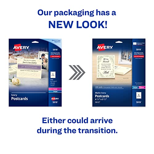 AVERY Ivory Postcards for Inkjet Printers