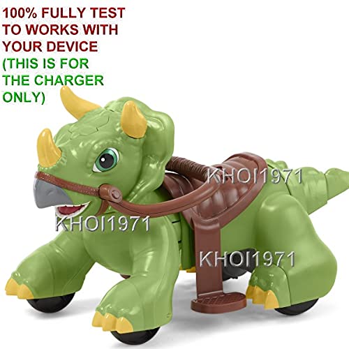 KHOI1971 Wall Charger AC Adapter Cable Compatible with Kid Trax Rideamales Dino Dinosaur Play Ride on 6V Battery Charger
