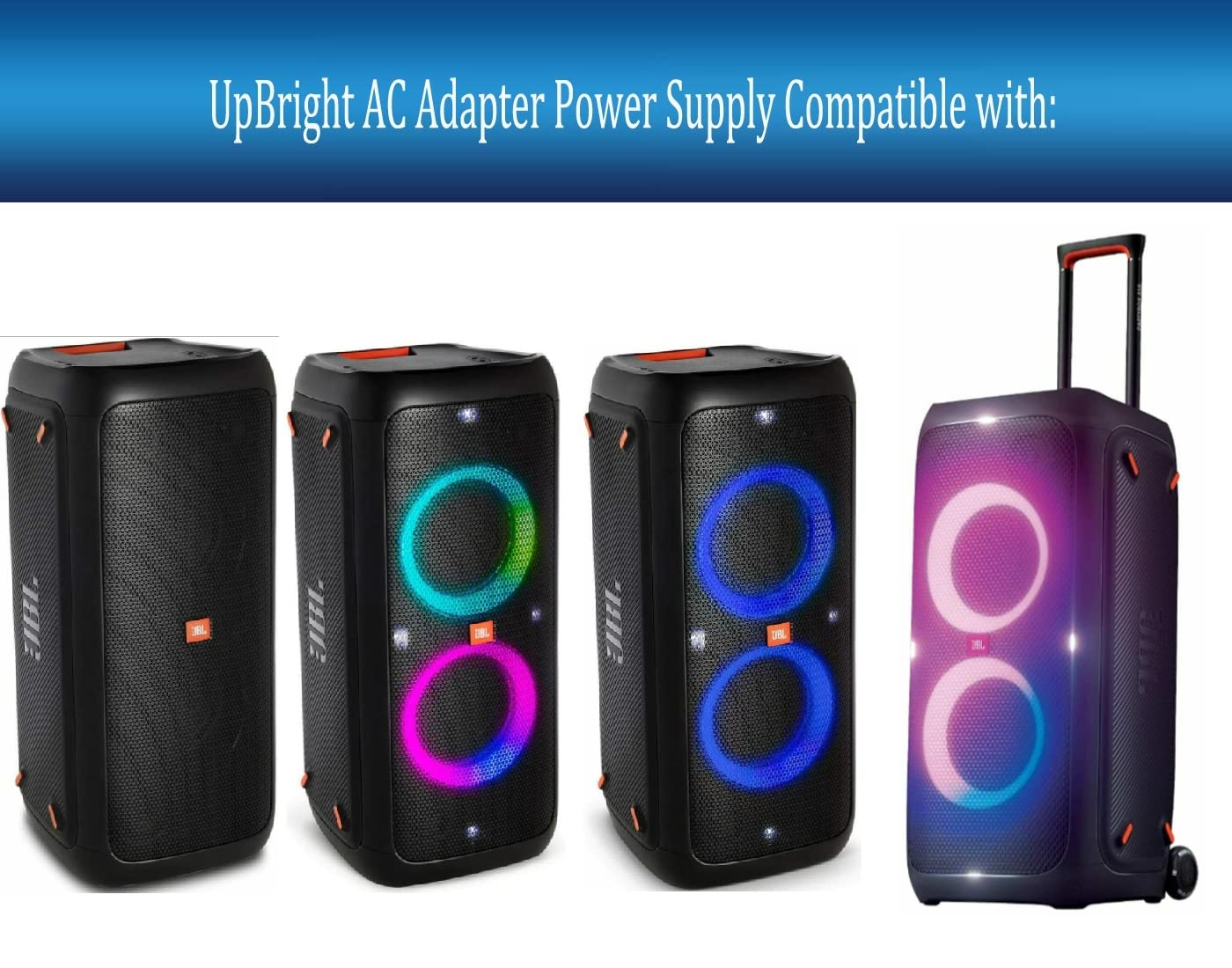 UpBright Car 12V DC Adapter Compatible with JBL Partybox 310 200 300 Party Box Partybox310 PartyBox200 PartyBox300 Portable Bluetooth Speaker Auto RV Camper Lighter Plug Power Supply Battery Charger