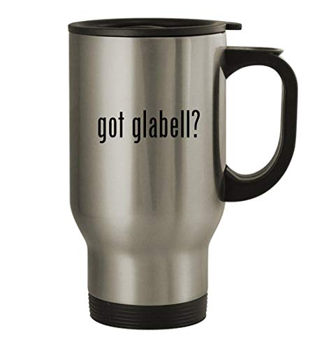 Knick Knack Gifts got glabell? - 14oz Stainless Steel Travel Mug, Silver