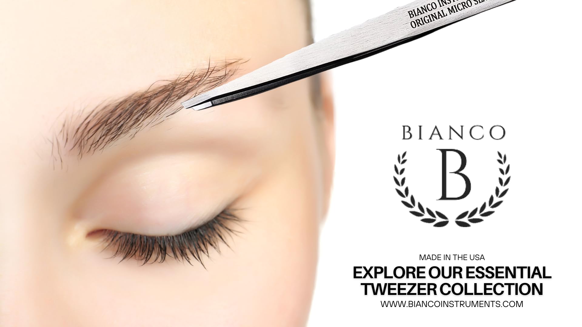Bianco Instruments EL-199 Original Micro Slant Tweezer Stainless Steel Made in the USA