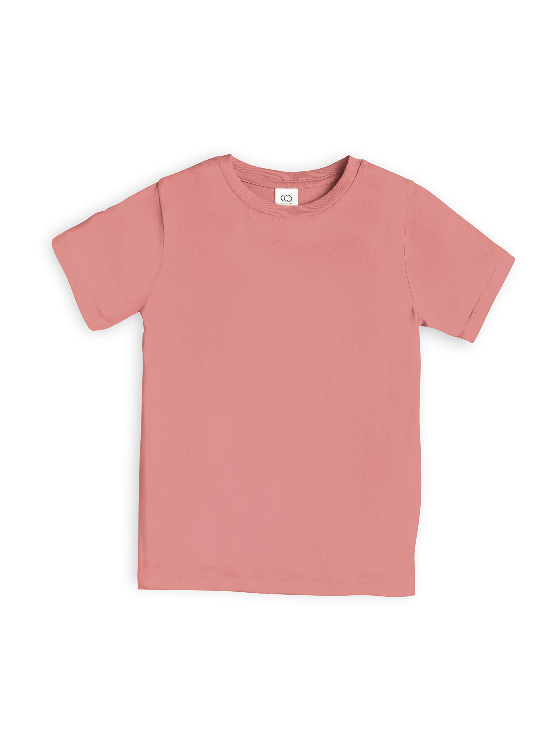 Colored Organics - Organic Toddler Shirts - Short Sleeve - Infant Toddlers Kids - Rose - 12-18M