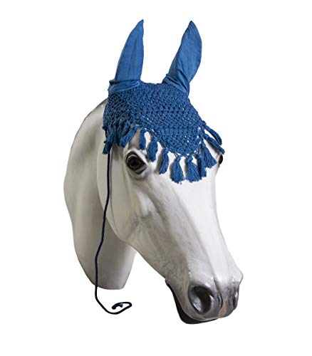 Horse Fly Bonnet with Tassels- Horse and Pony Sizes (Horse, Turquoise)