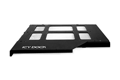 Icy Dock ToughArmor MB852M2PO-B Caddy Rack Mobile, 2X SSD NVMe M.2 Drive Adapter for Odd Ultra Slim (9.5mm) CD/DVD Drive Bay with OCuLink SFF-9402 Connector