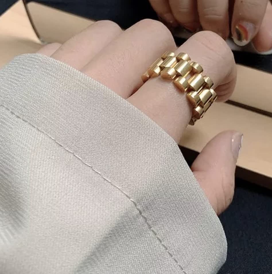 18K Gold Plated Watch Band Style Ring (8)