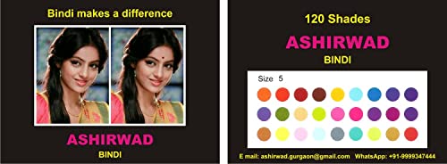 ASHIRWAD Indian Multicolor Multisize, Multi Design Reusable Stone Crystal Bridal Bindis, Forehead Tika, Face Jewels Stickers (Bindi-004)