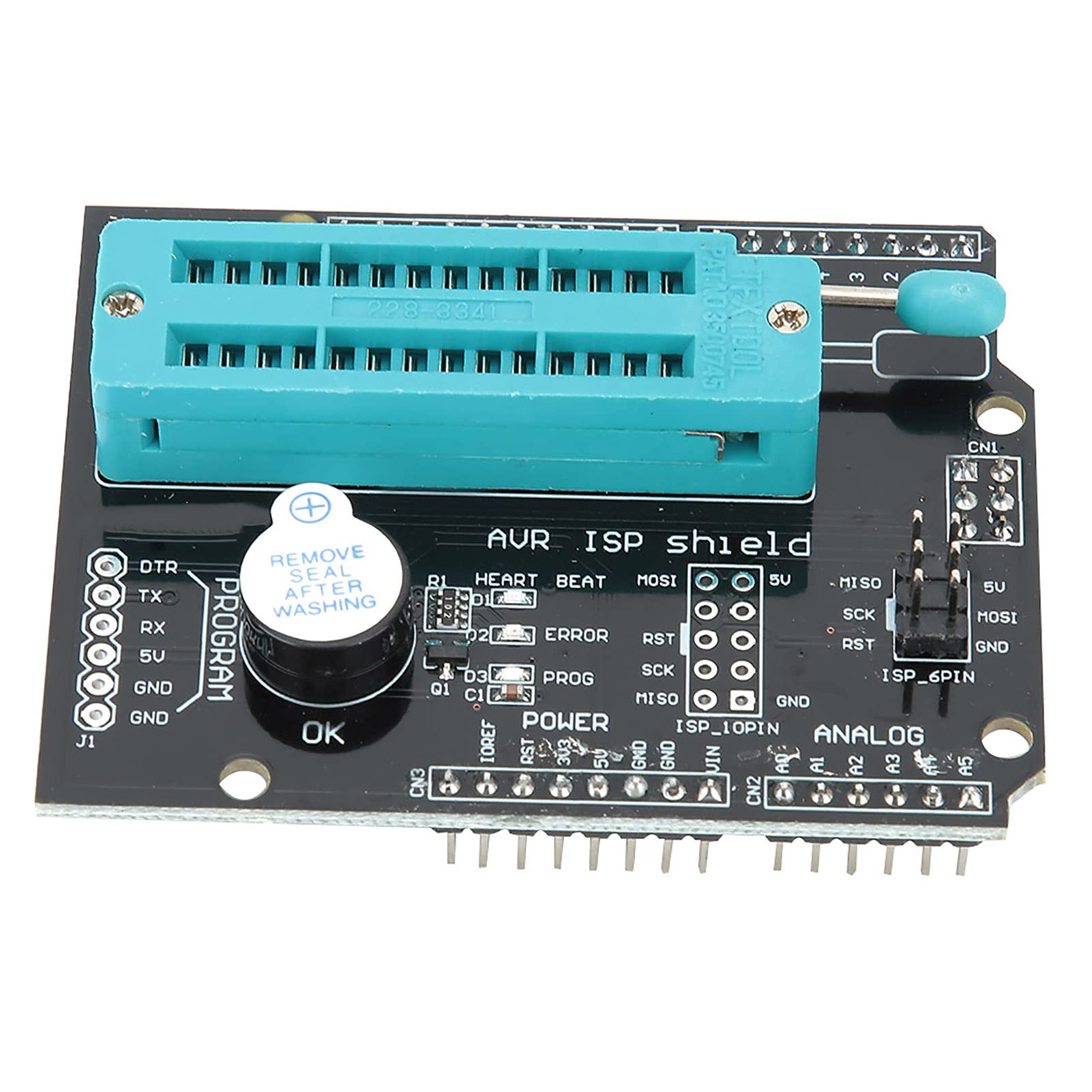 Programmer Expansion Board, AVR ISP Burning Burn Bootloader Module, with On-Board Buzzer and LED Indicator Light