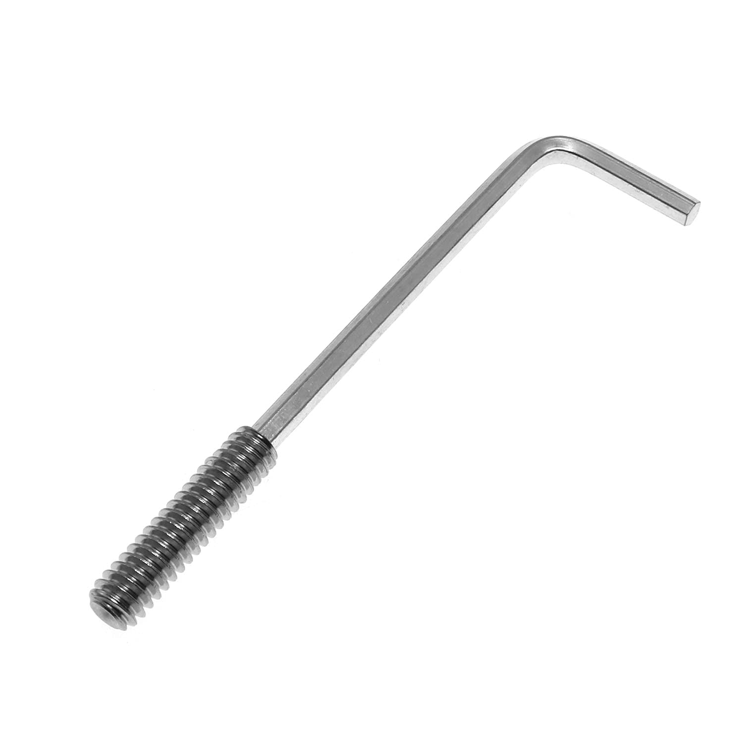 BAIRONG 10pcs 304 Stainless Steel Allen Head Hex Hexagon Socket Flat Point Set Screw End Grub Headless Bolt 1/4-20 x 1" with Hex Drive Wrench