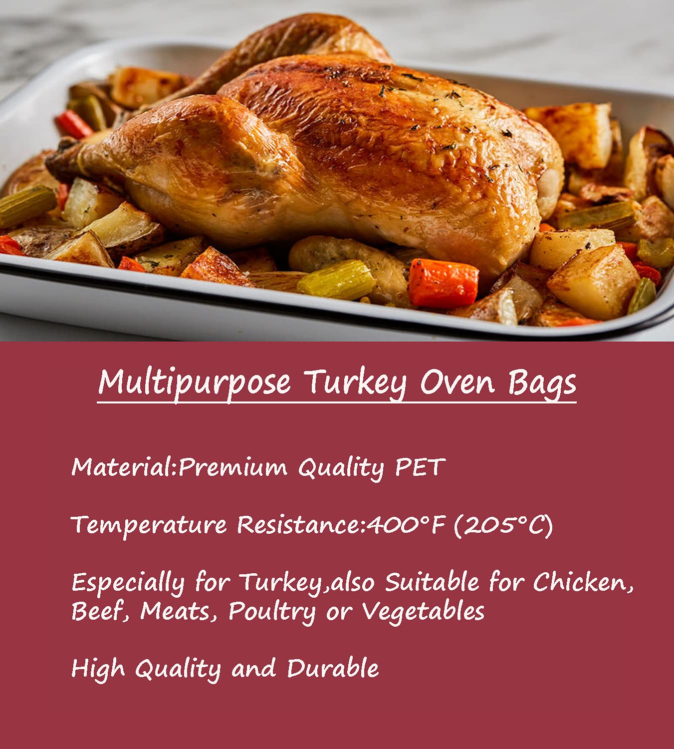 20 Counts Oven Bags Turkey Size | Large Oven Bag for Thangkgiving Day Turkey Roasting Cooking-2 Pack
