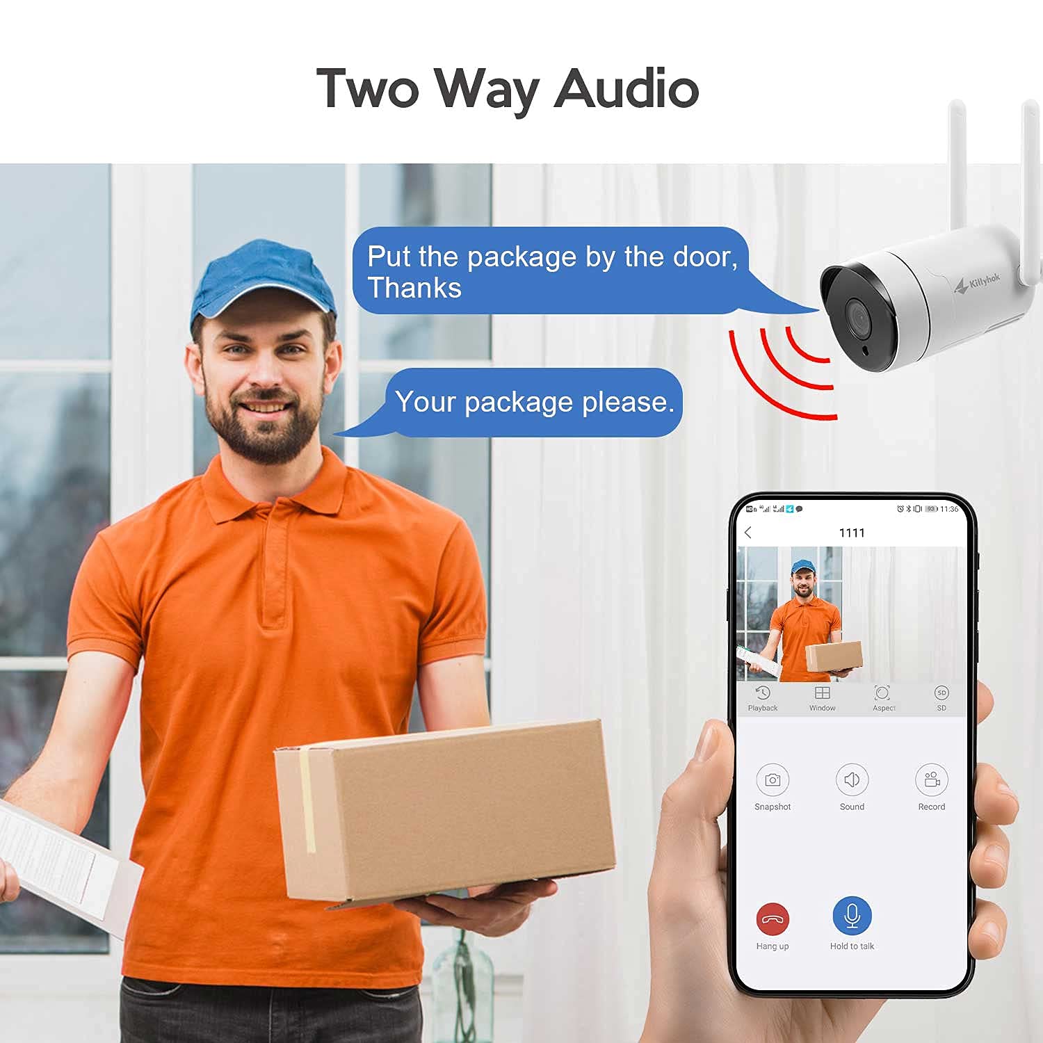 Kittyhok 2K All-in-one Wireless Security Camera System with 12'' Monitor, 8pcs WiFi Security Cameras for Home Security, 1TB HDD, 2-Way Audio, Remote Access, Motion Detection, Waterproof, Night Vision