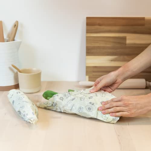 Abeego, The Original Beeswax Food Storage Wrap - Set of Two 13" Natural Square Sheets