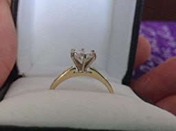14k Yellow Gold Solid Wedding Engagement Ring - Size 7