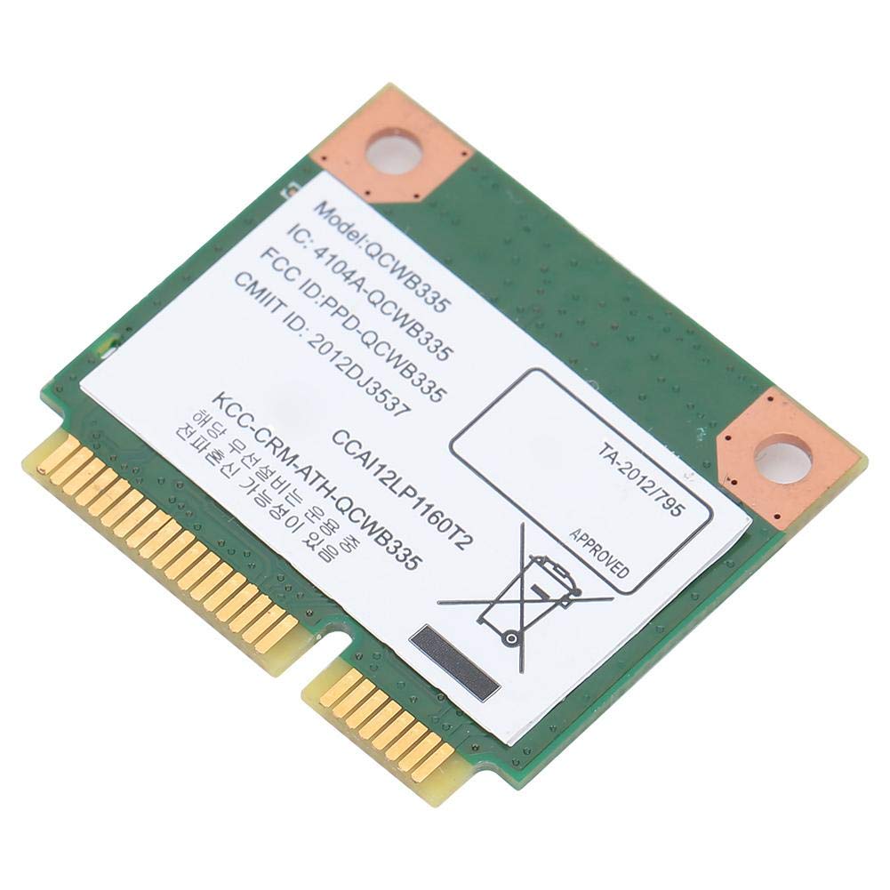 ASHATA Network Card,for Qualcomm AR9565 QCWB335 150M Mini PCI-E Bluetooth Network Card Universal, 2.4G Bluetooth Network Card for HP/DELL/ACER, etc.