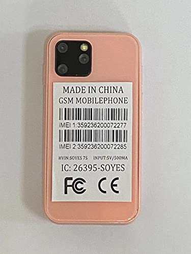 Sudroid Unlocked Mini Smartphone, 2.5 Inch The World's Smallest Cell Phone 3G Network Premium Child Phone Quad Core Small Phone (Pink)