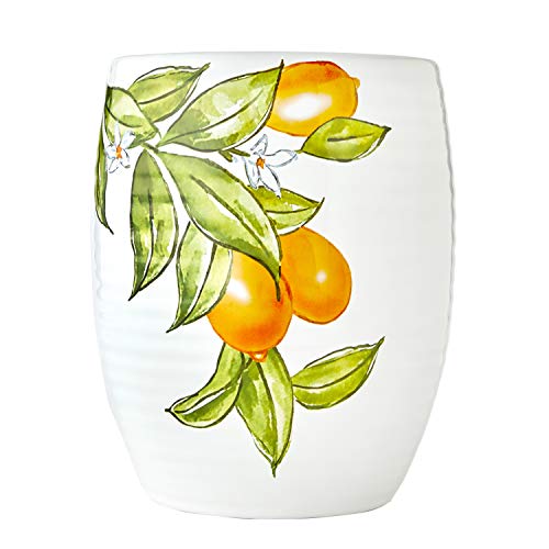 Vern Yip by SKL Home Citrus Grove Waste Basket, White