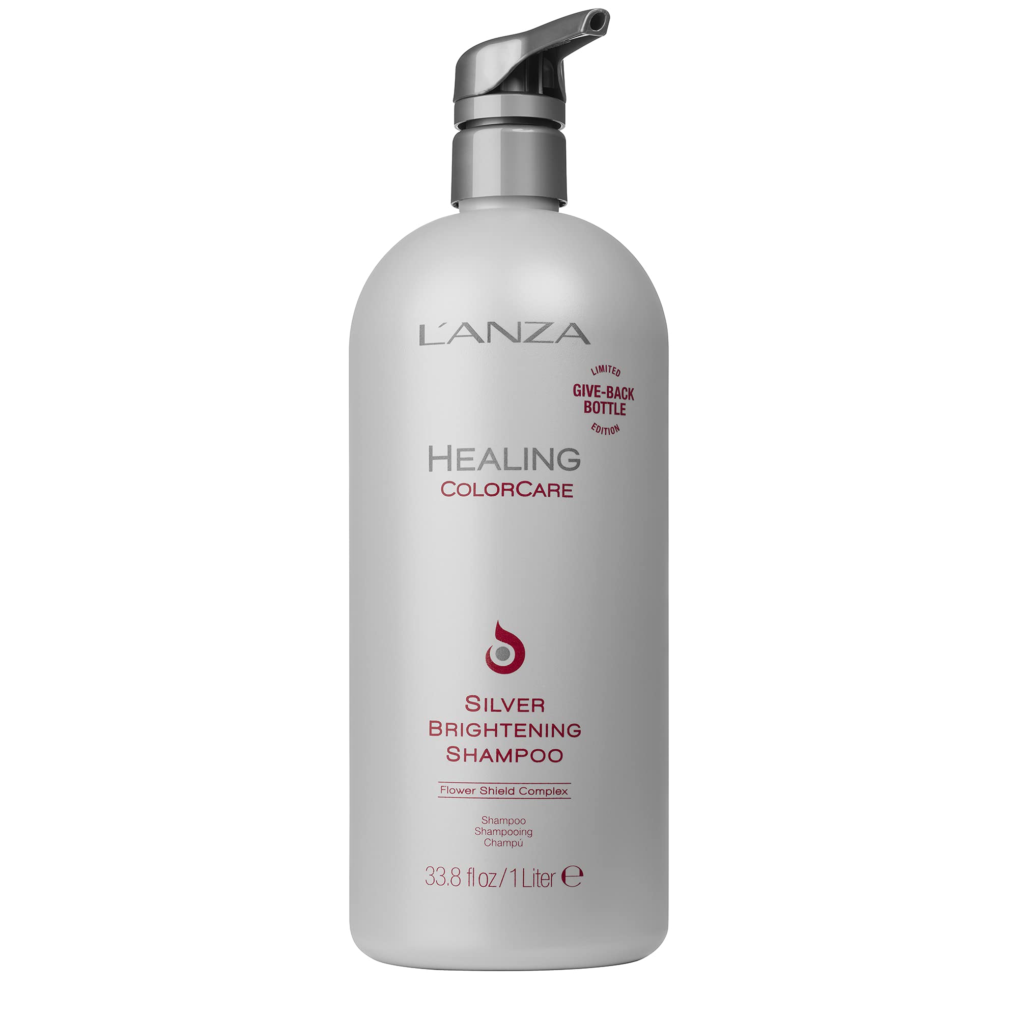 LâANZA Healing ColorCare Silver Brightening Shampoo, for Silver, Gray, White, Blonde & Highlighted Hair â Boosts Shine and Brightness while Healing, Controles Unwanted Warm Tones (33.8 Fl Oz)