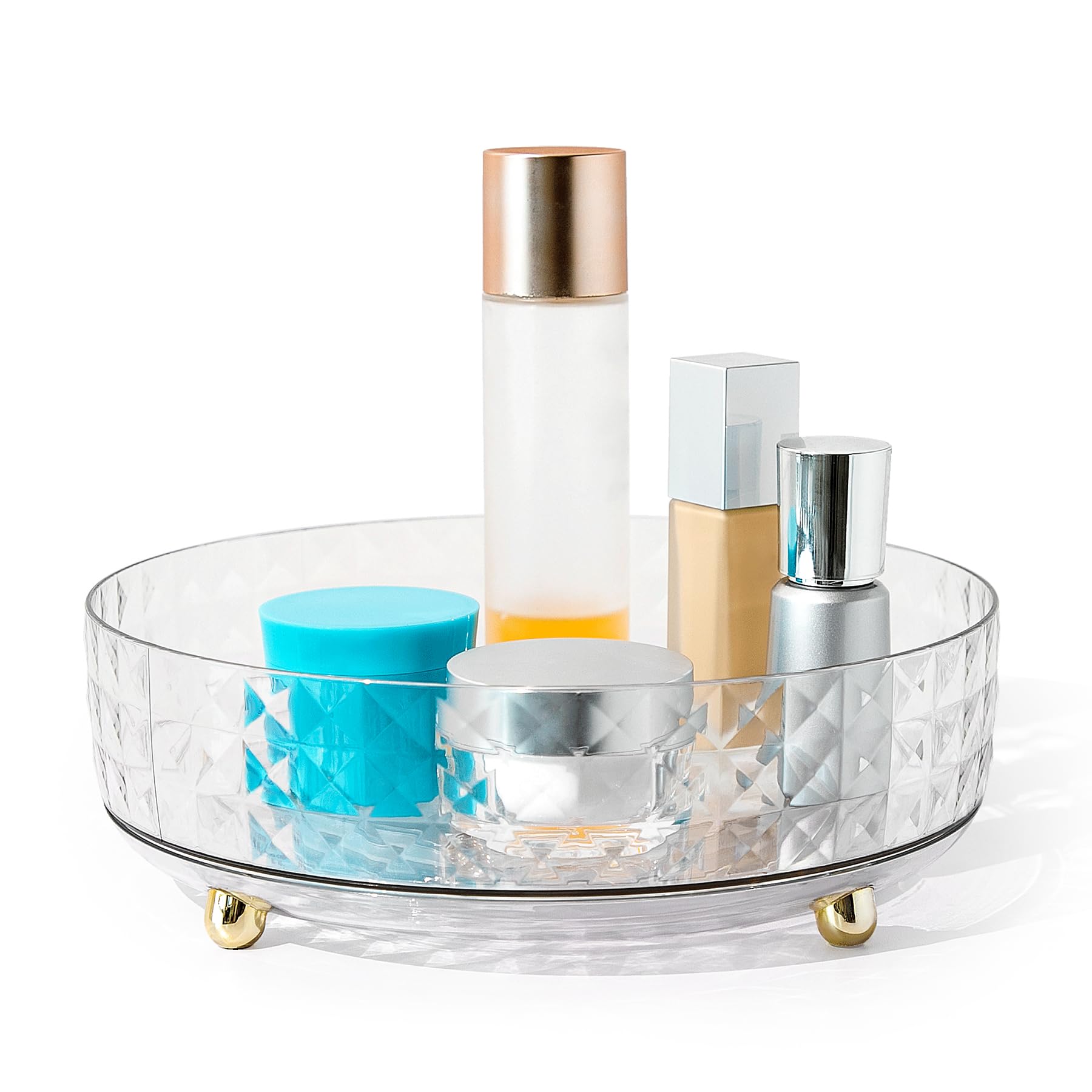 11 Inch Lazy Susan Turntable for Cabinet, Round Rotating Lazy Susan Organizer for Fridge, Pantry, Kitchen Sink, Bathroom, Countertop