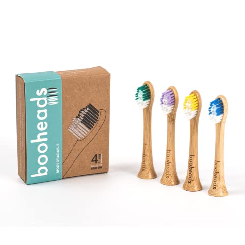 booheads - Bamboo Electric Toothbrush Heads | Biodegradable Eco-Friendly Sustainable Recyclable | Compatible with Sonicare (Multi)