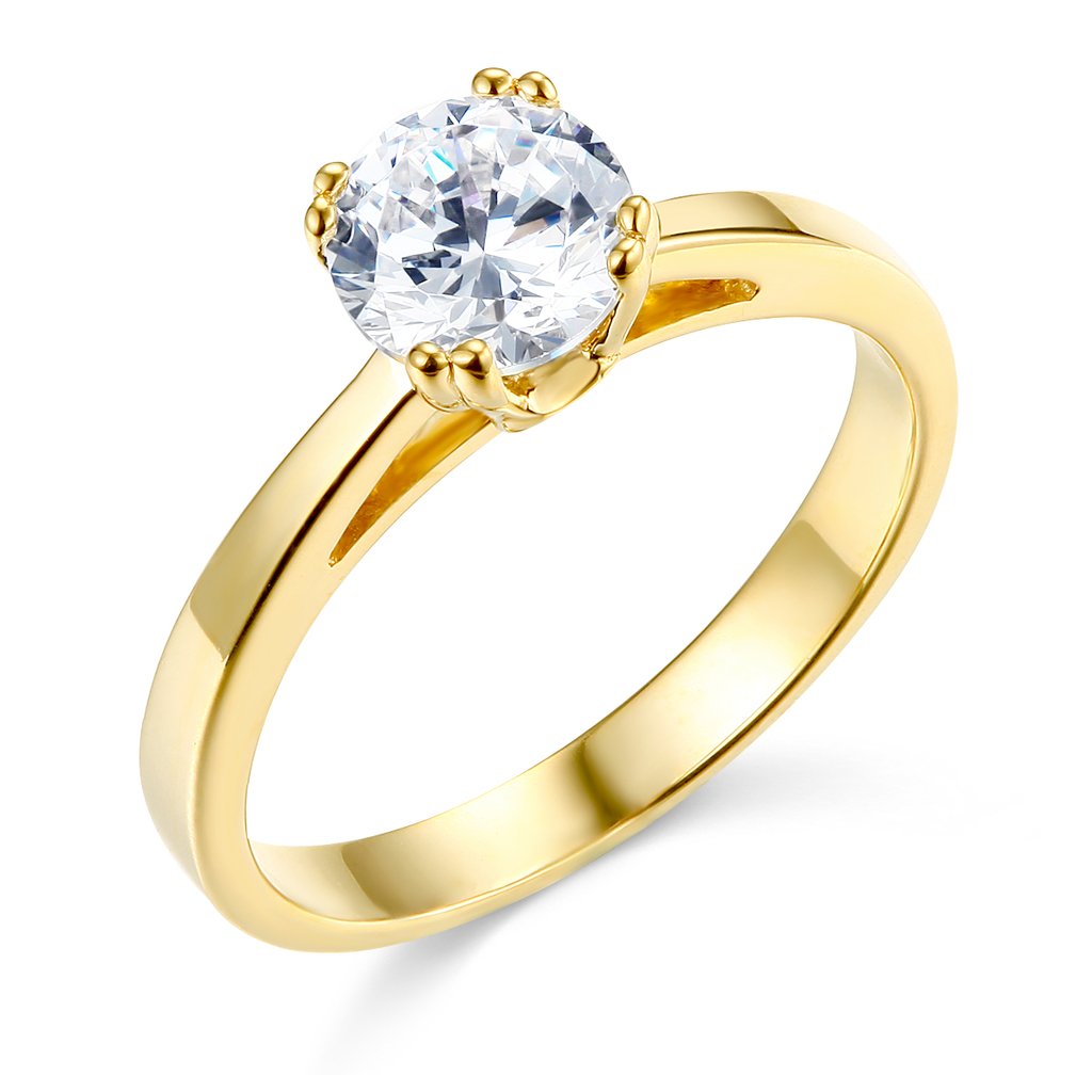 14k Yellow Gold Wedding Engagement Ring - Size 5