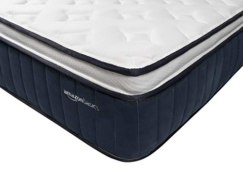 Amazon Basics Signature Hybrid Eurotop Mattress - Medium Feel - Energex™ foam for Deeper Support - Cool to Touch top Fabric - CertiPUR-US Certified - 13.5-inch, Full