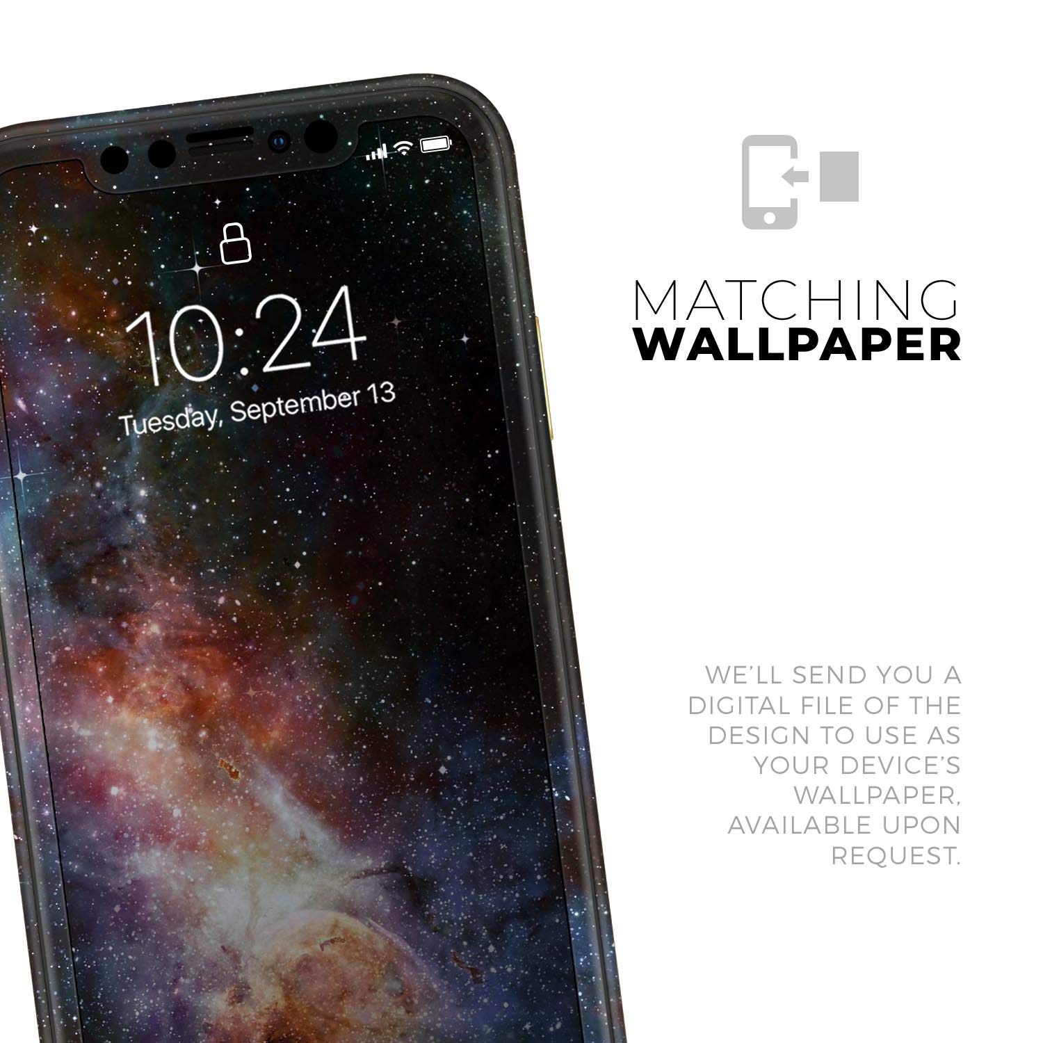 Design Skinz Multicolored Space Explosion - DesignSkinz Protective Vinyl Decal Wrap Skin Cover Compatible with The Apple iPhone 11 (Full-Body, Screen Trim & Back Glass Skin)