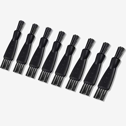 8 Pieces Shaver Brush Razor Cleaning Brush Electric Double Sided Trimmer Shaver Brush Cleaner Set Nylon Bristles PP Handle