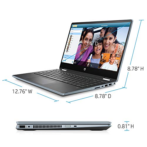 HP Pavilion 14" FHD IPS Touch Screen Student and Family Laptop, Intel Core i5-1035G1, WiFi 6, Google Classroom, 16GB DDR4 RAM, 1024GB SSD, Bundle with Stylus Pen, Windows 10, Cloud Blue