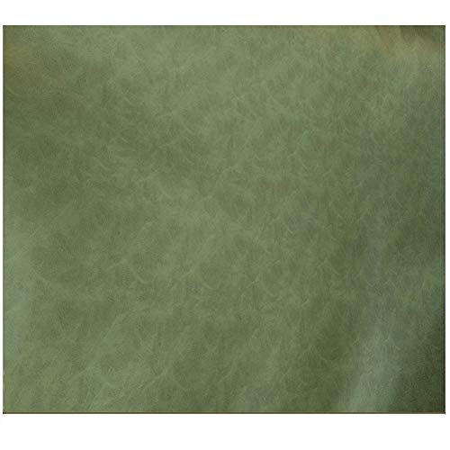 Faux Leather Fabric Heavy Duty Leatherette Upholstery Fabric 140cm Width Vintage Soft PU Faux Leather Sheets for Sofa Chair Cushion Cover, Handbags, DIY Crafts (Color : Olive Green)
