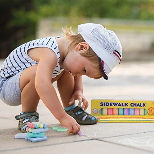 Jumbo Washable Sidewalk Chalk Set Non-Toxic Jumbo Chalk for, Painting on Chalkboard, Playground, Blackboard, and Outdoor Art Play (48)