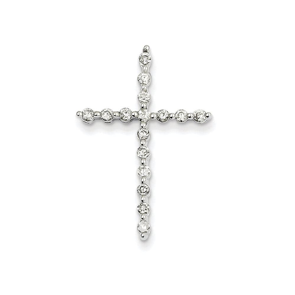 14k White Gold Diamond Cross Pendant GLD-AZ-XP2533AA