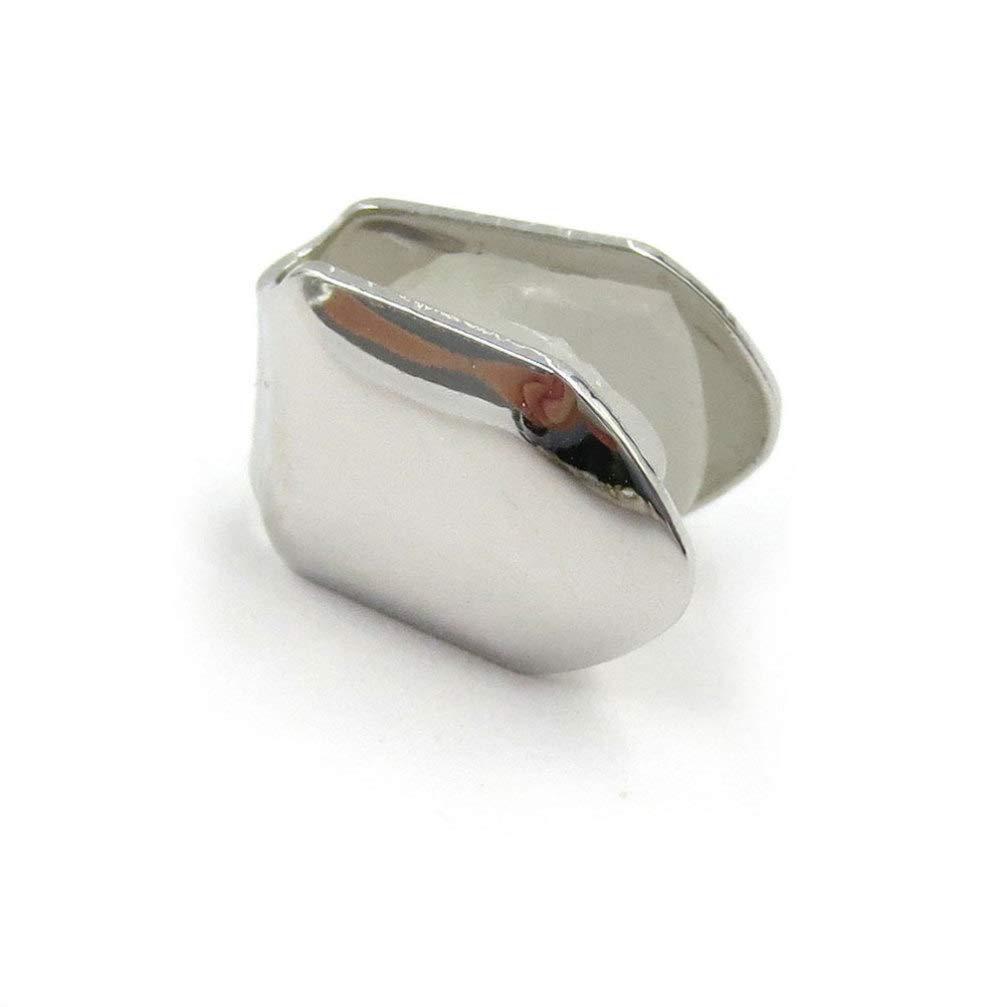 EXCEART 4pcs Silver Plated Small Single Tooth Cap Hip Hop Teeth Grill Decoration